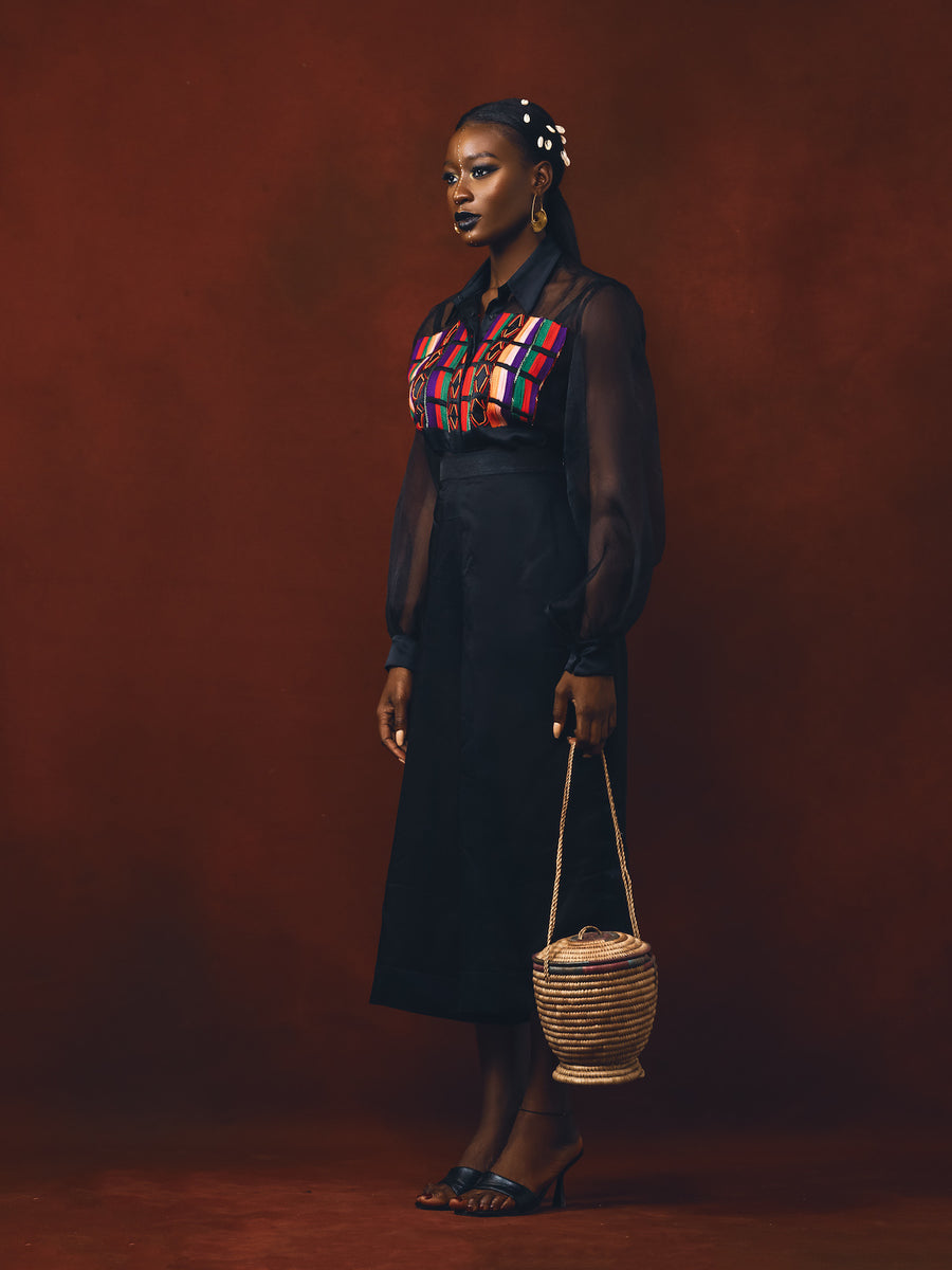 Babayo Black Fulani Embroidered Top – Industrie Africa